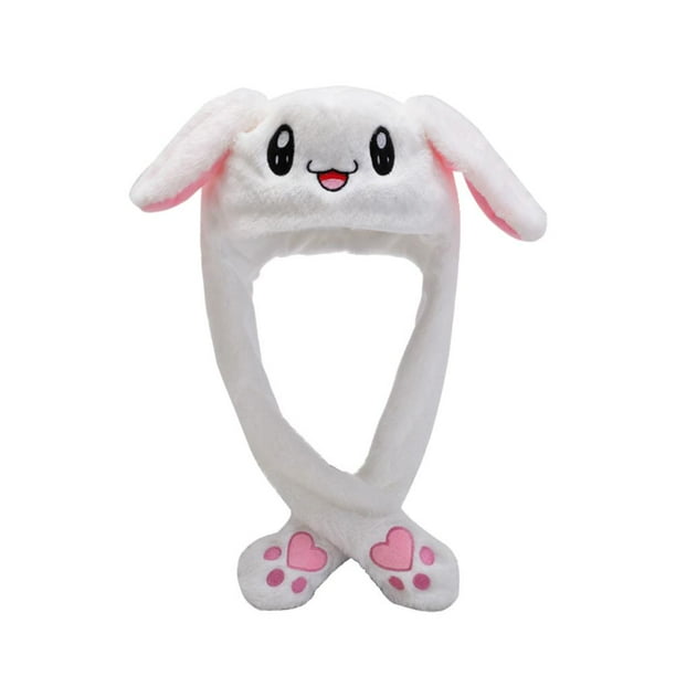 Bunny Hat With Moving Ears Cute Cartoon Plush Hat Movable Ears Hat For ...