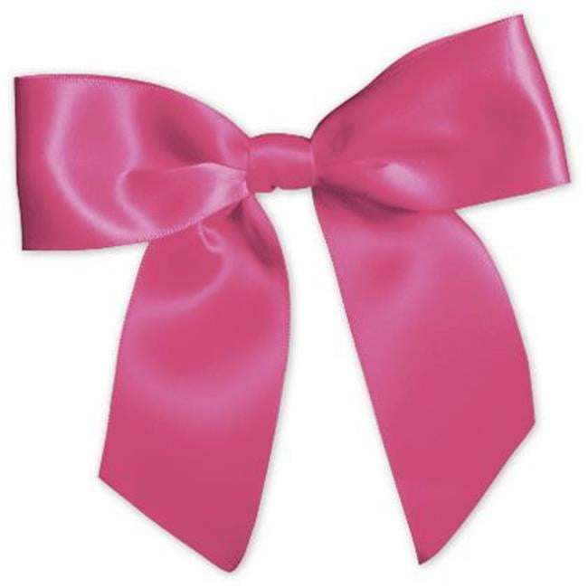 Deluxe Small Business Sales BOW261-09 3 in. Pre-Tied Satin Bows, Hot ...