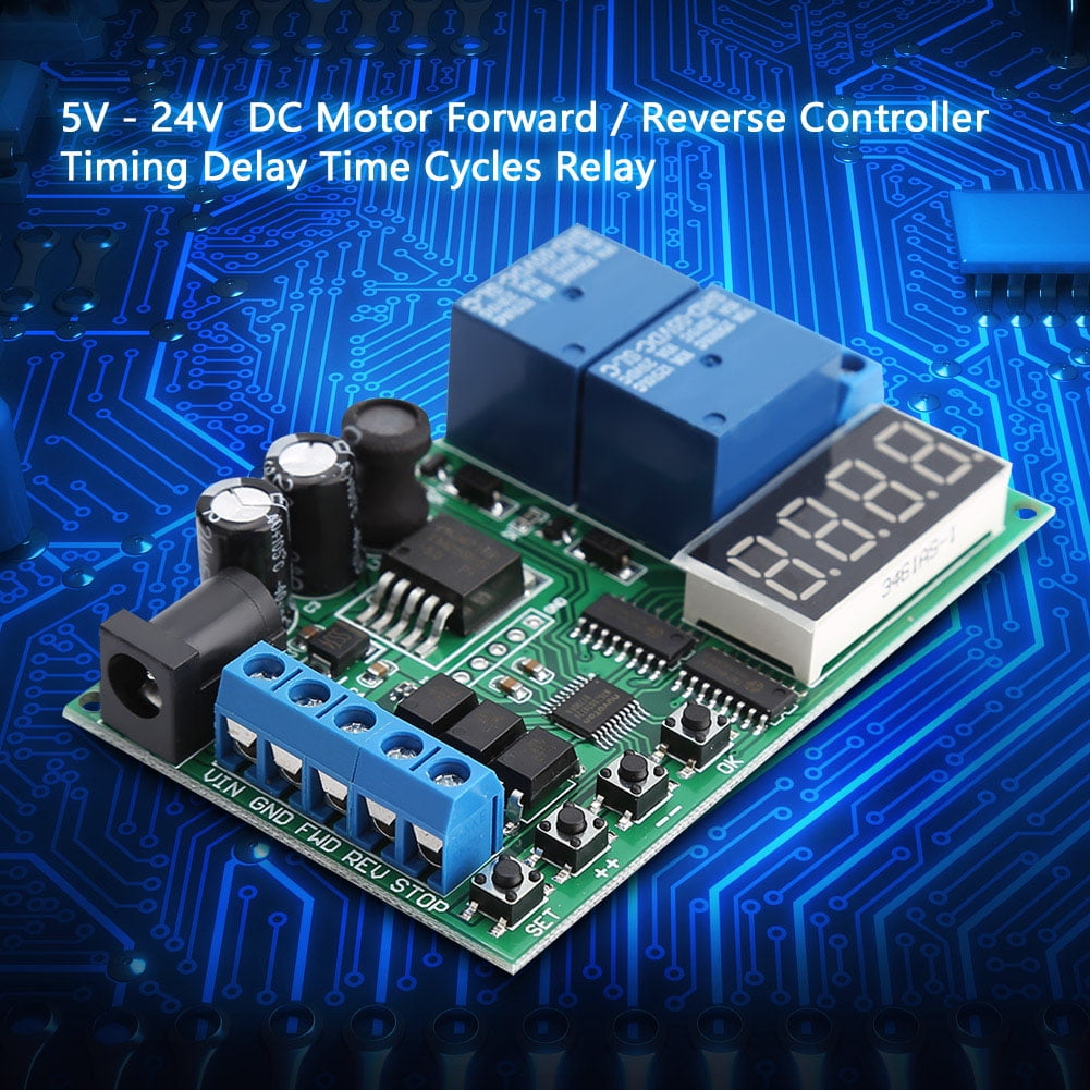 5V - 24V Motor Forward / Reverse Controller Timing Delay Time Cycles Relay With LED - Walmart.ca