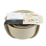 Mainstays 3-Piece Mixing Bowl Set, 11.81in, Recycled Material, Non-Slip ...