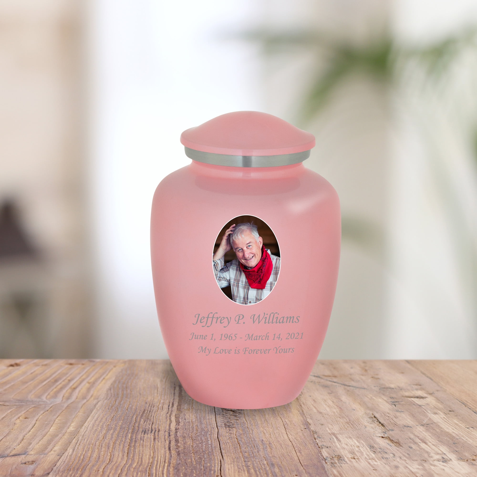 Custom Photo Cremation Urn - 6 Colors - 2 Sizes - Walmart.com