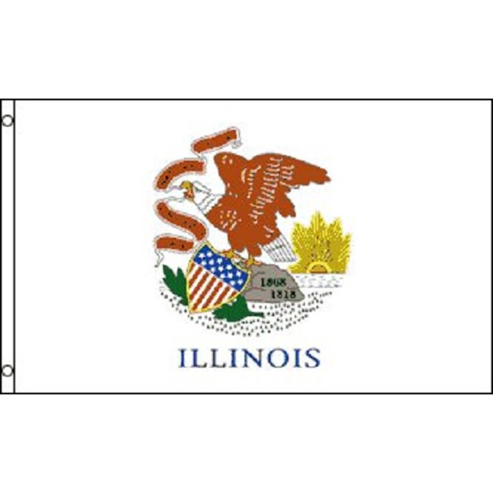 Illinois Flag IL State Banner Pennant 2x3 foot Indoor Outdoor 24x36 ...