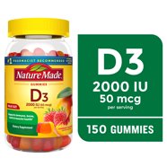 Spring Valley Vitamin D3 Supplement, 50 Mcg (2,000 IU), 200 Count ...