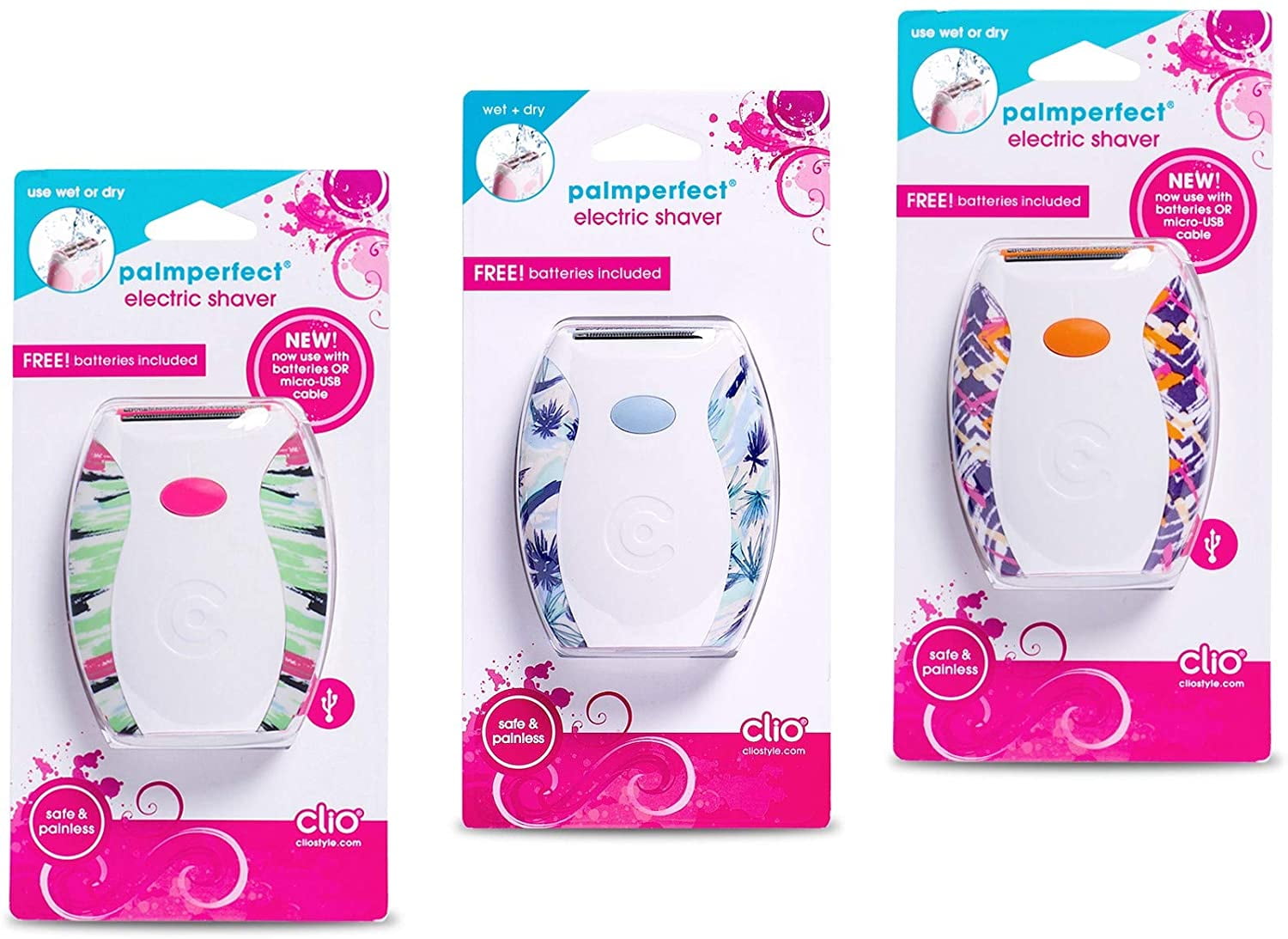 Clio Designs Palmperfect Electric Shaver in Patterns, Color and Pattern ...