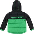 Dreamwave Minecraft Creeper Zip-Up Character Puffer Jacket for Little ...