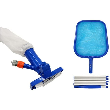 Swimming Pool Cleaning Kit Pool Vacuum Cleaner Mesh Leaf Skimmer Net ...