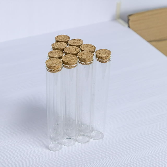 80ml Clear Glass Bottle with Cork Stopper Transparent Test Tube Glass ...