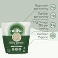 Nutiva Organic Hemp Protein & Fiber Powder, Unflavored, 11g Protein, 3 ...
