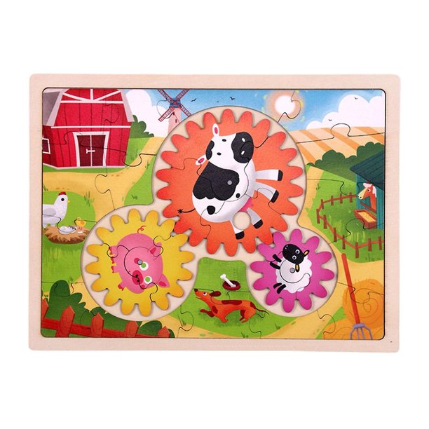 Wooden Spinning Puzzle Multi-theme Selection Suitable For Ages 2 ...