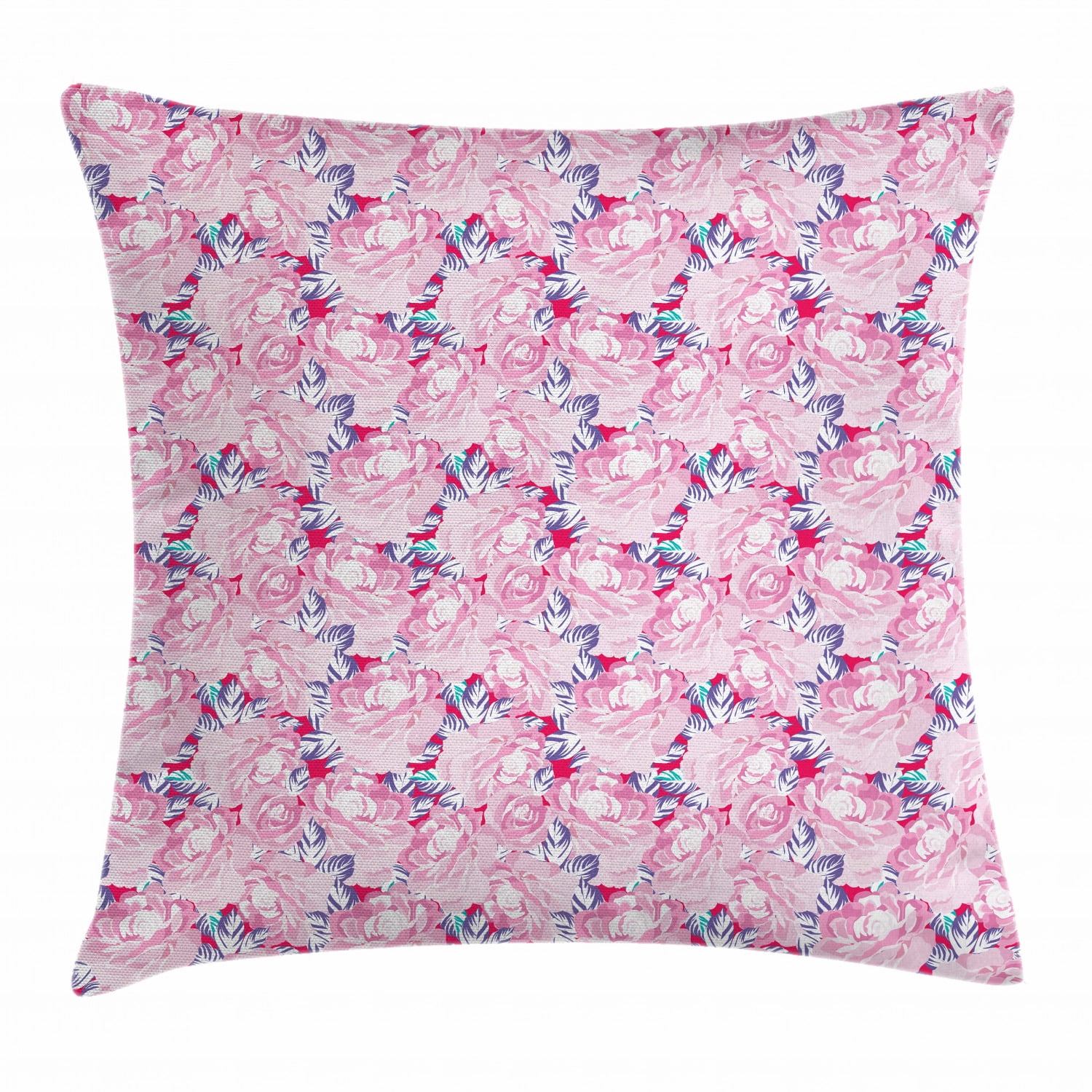 Spring Throw Pillow Cushion Cover, Romantic Rose Petals Springtime ...