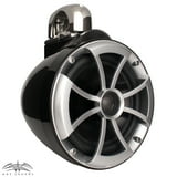 Wet Sounds ICON8B-FC 8" Black Tower Speakers with Stainless Steel Fixed ...