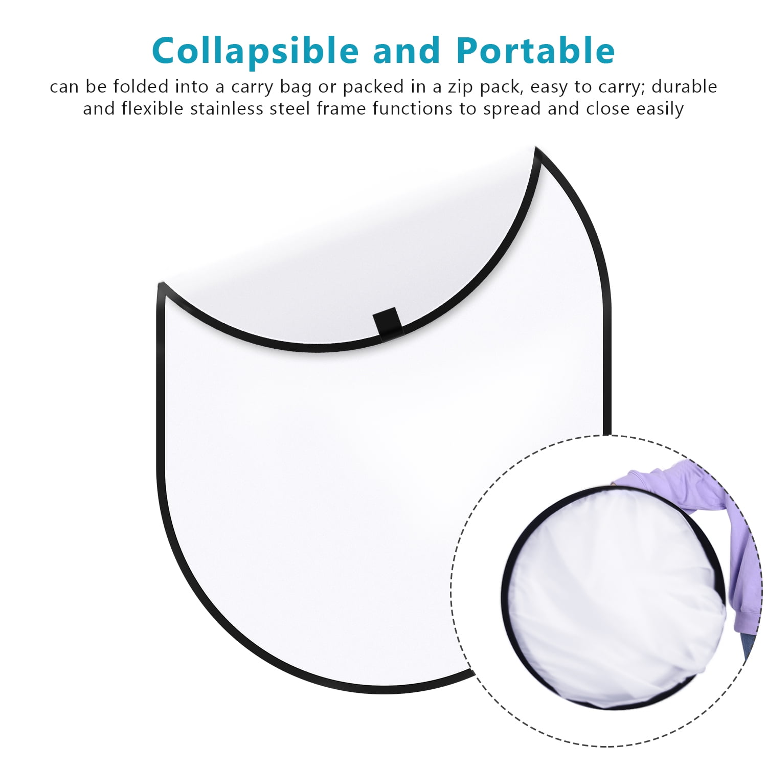 Buy Neewer 5'x7' Chromakey Soft White Collapsible Diffuser Panel with ...