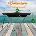SereneLife, Bimini Top Boat, 4 Bow, Gray Waterproof Aluminum Frame ...