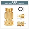 2-Pack Solid Brass Garden Hose Quick Connect Kit, 3/4 Inch GHT Male ...
