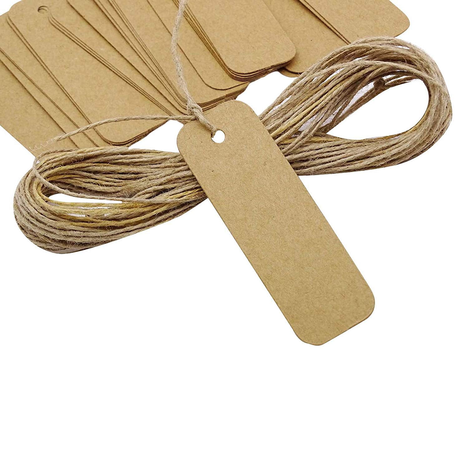 500 PCS Rectangular Shape Kraft Paper Gift Tags Bonbonniere Wedding ...