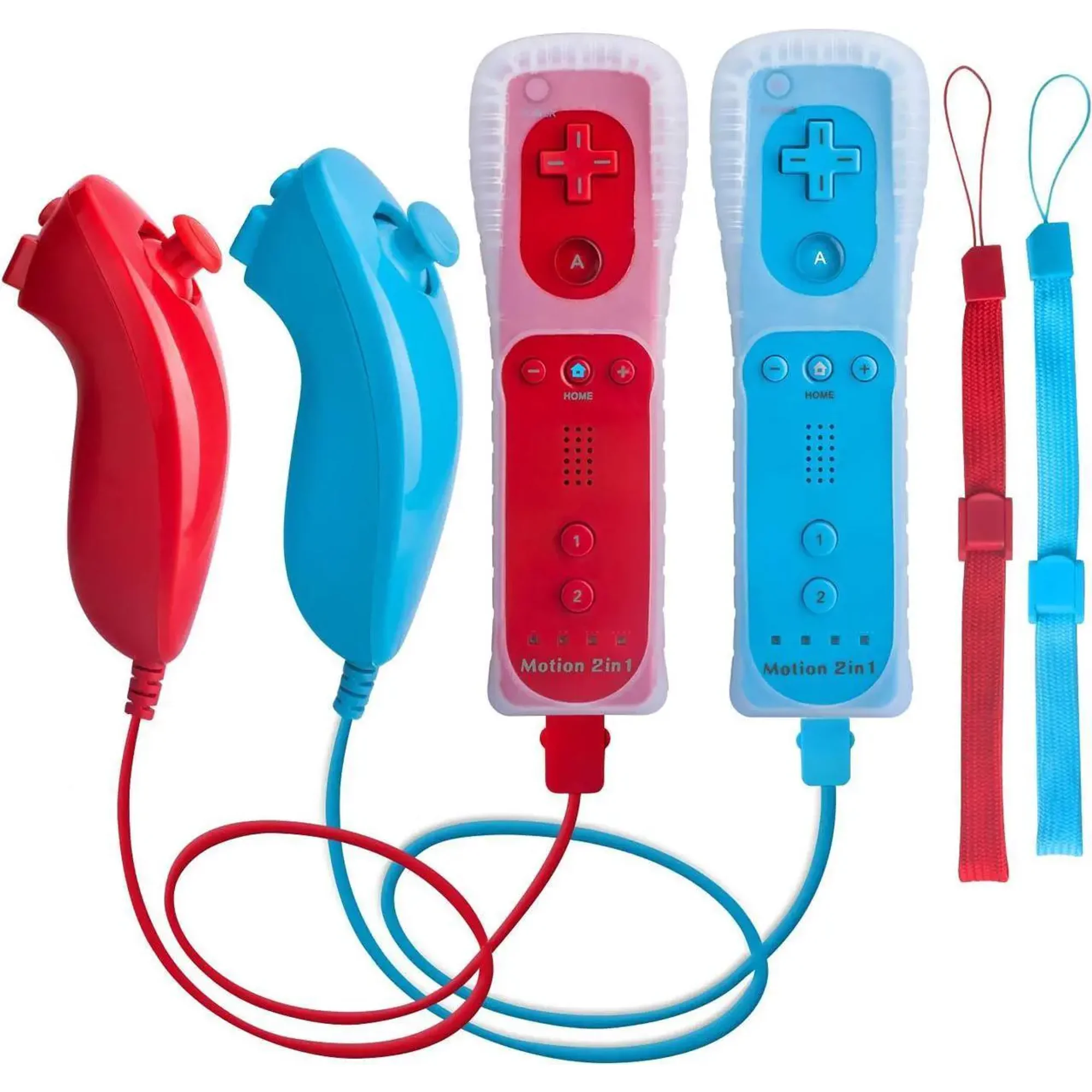 Click here for Bonaever Motion Plus Wii Controllers 2packs With N... prices