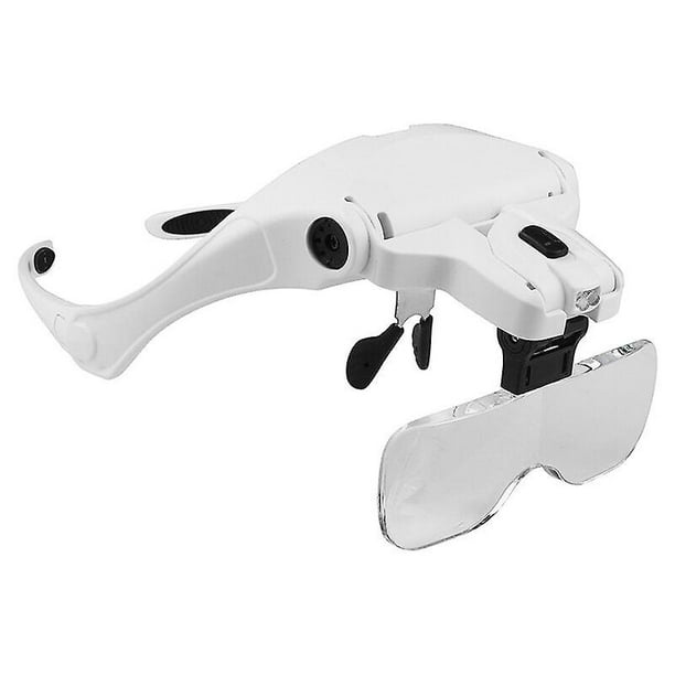 Lupa de cabeza LED, lupa de diadema recargable manos libres con soporte ...