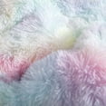 Faux Fur Plush Rainbow Comforter Set - 3PC Full Size Microfiber Soft ...