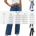 Cagogo Women Wide Leg Capri Jeans High Waisted Flowy Casual Pants with ...
