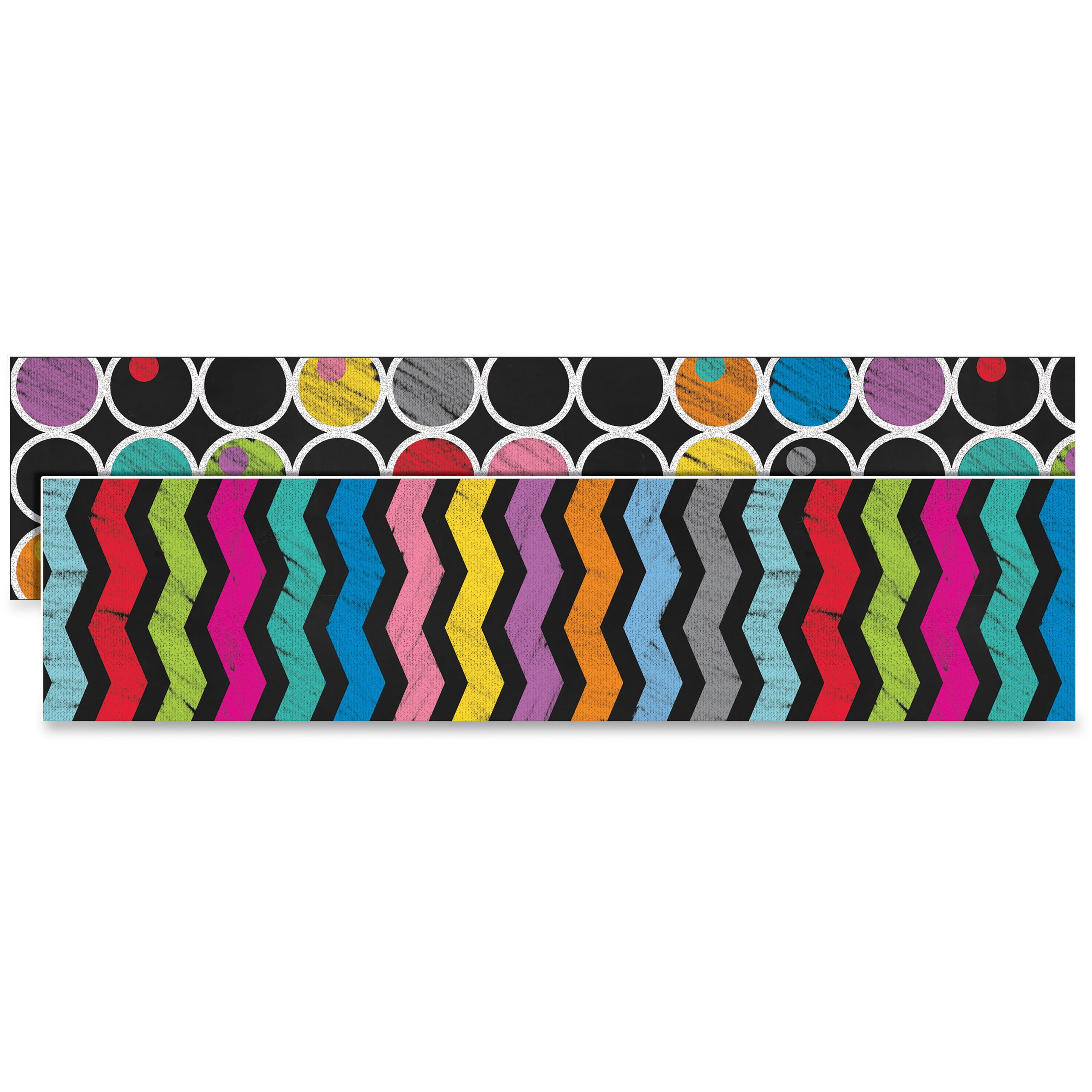 Carson Dellosa Colorful Chalkboard Straight Borders