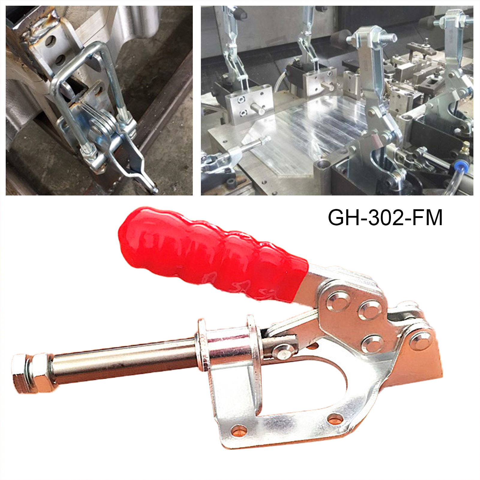 GH-302-FM Push Pull Type Toggle Clamp Anti-slip Hand Tools Sturdy Adjustable Quick Release Clamp ...