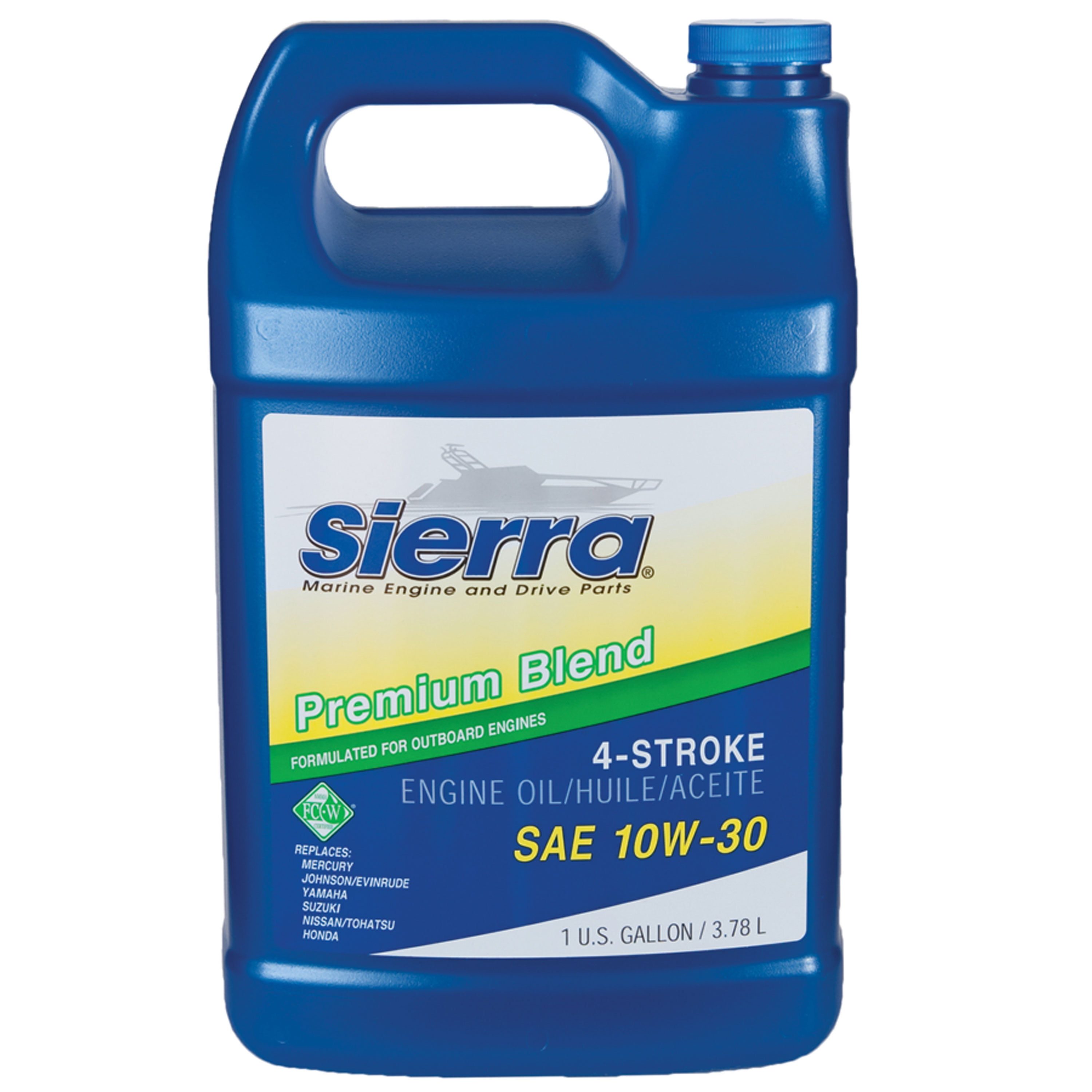 Sierra 18-9420-3 10W-30 4-Stroke Marine Outboard Engine Oil - 1 Gallon ...