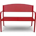 Bring back the old days with this beautiful bright red bench with ...