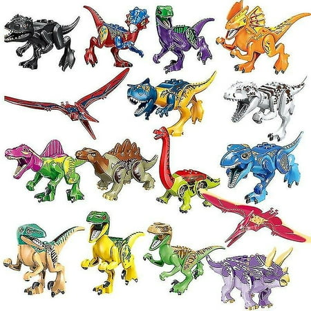 Jurassic Dinosaur Block Compatible Lego Rex Raptor Ankylosaurus Action ...