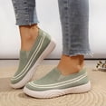 Breathable Mesh Flats for Women Soft Knitted Loafers Slip On ...