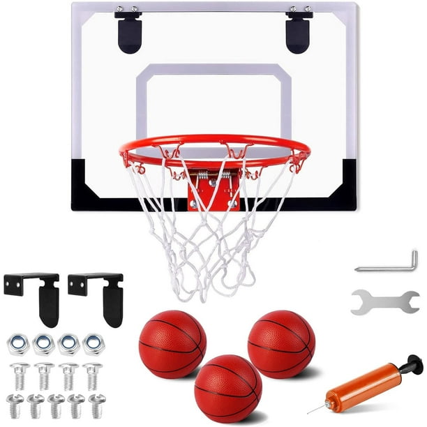 Indoor Mini Basketball Hoop Set with 3 Balls for Door Room Office ...