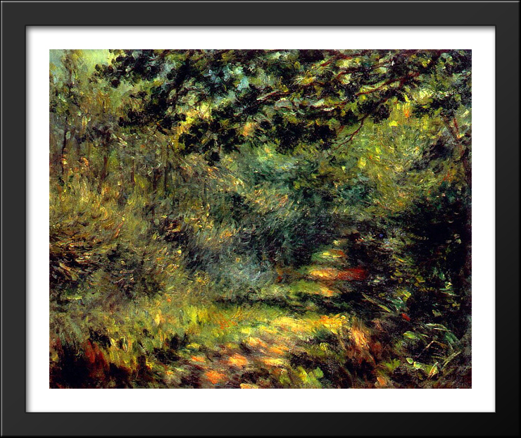 Forest Path 34x28 Large Black Wood Framed Print Art by Pierre Auguste ...