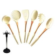 Oster Everwood Kitchen Nylon Tools Set with Wood Inspired Handles, Set ...