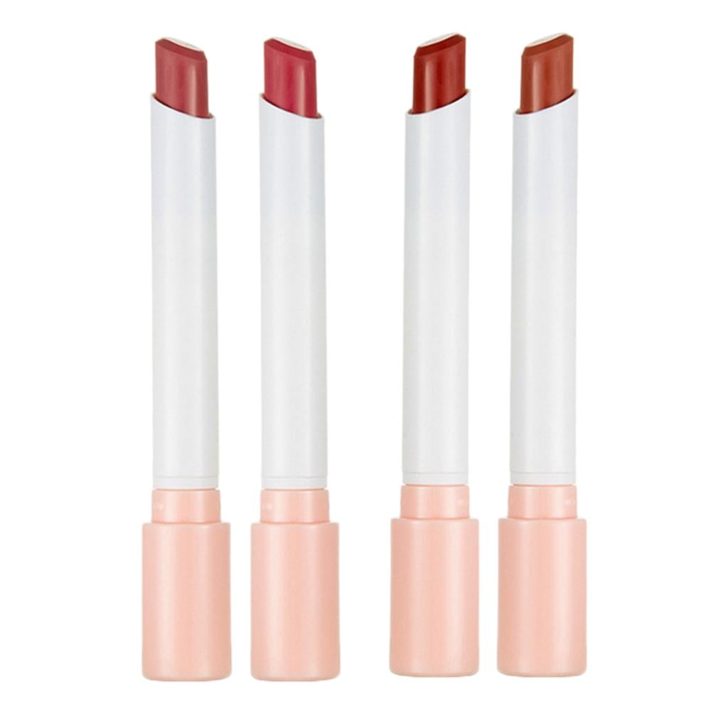 de 4 Lápices Labiales Hidratantes Mate Suaves para Fiestas de Brillo de ...