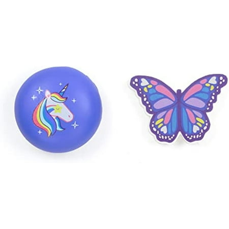 Yoobi Eraser & Pencil Sharpener, Unicorn & Butterfly, Squishy Eraser ...