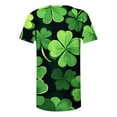 Inverlee Womens St Patricks Day Tshirts Plus Size Four Leaf Clover