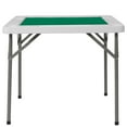 Emma + Oliver 34.5" Square Folding Card Game Table for 4 with Green ...