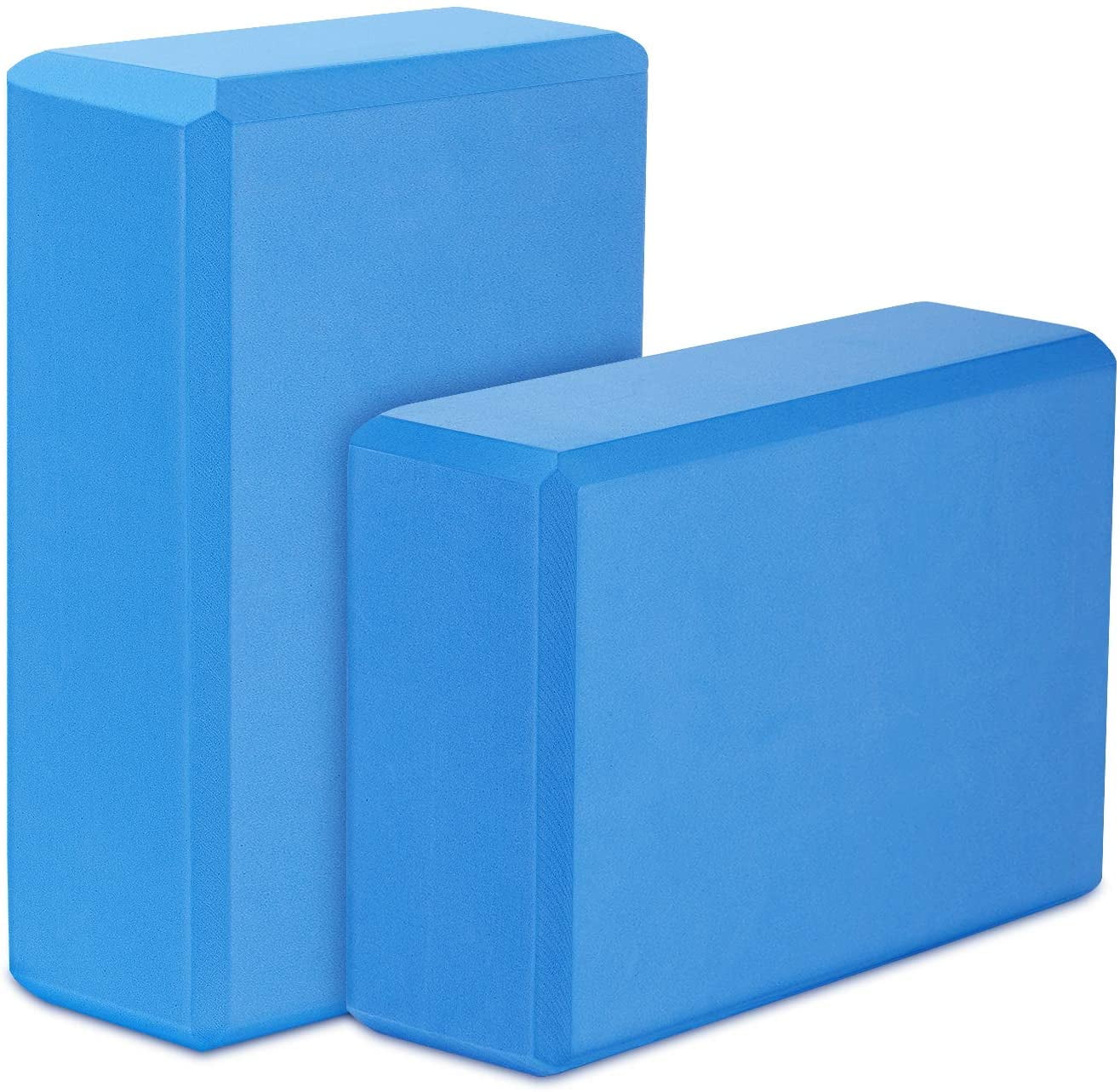 Thin Yoga Blocks 2 Pack, 9" x 6" x 3" High Density EVA Foam Yoga Block ...