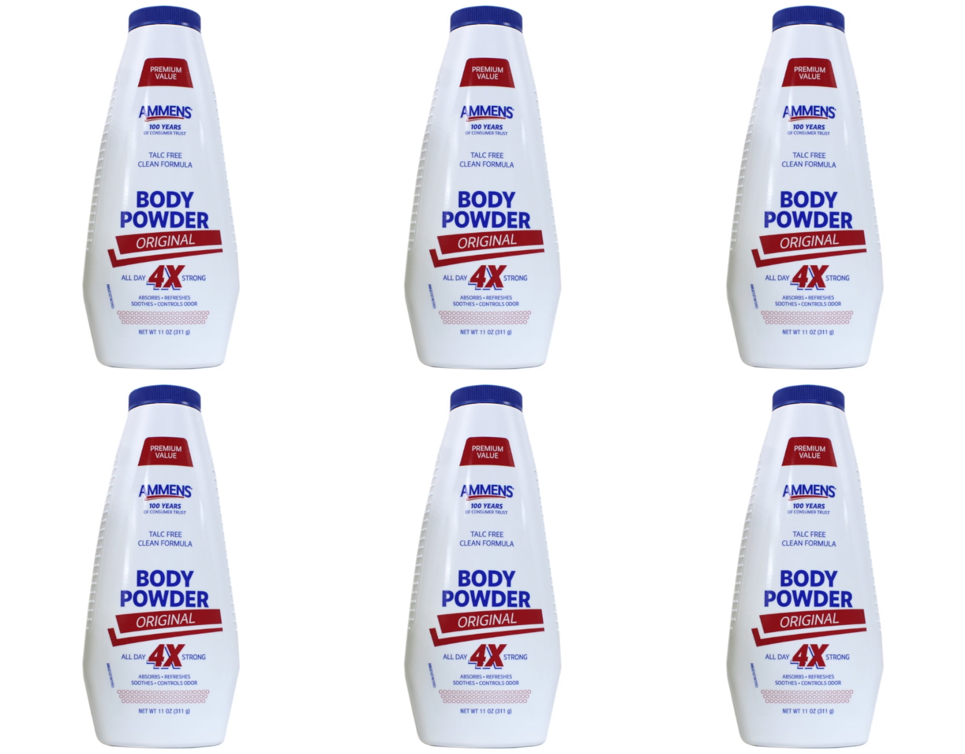 6 Pack - Ammens Powder Original 11oz Each - Walmart.com