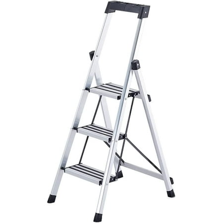 Step ladders Foldable 3 Step Ladder Folding Step Stool with Top Tool ...