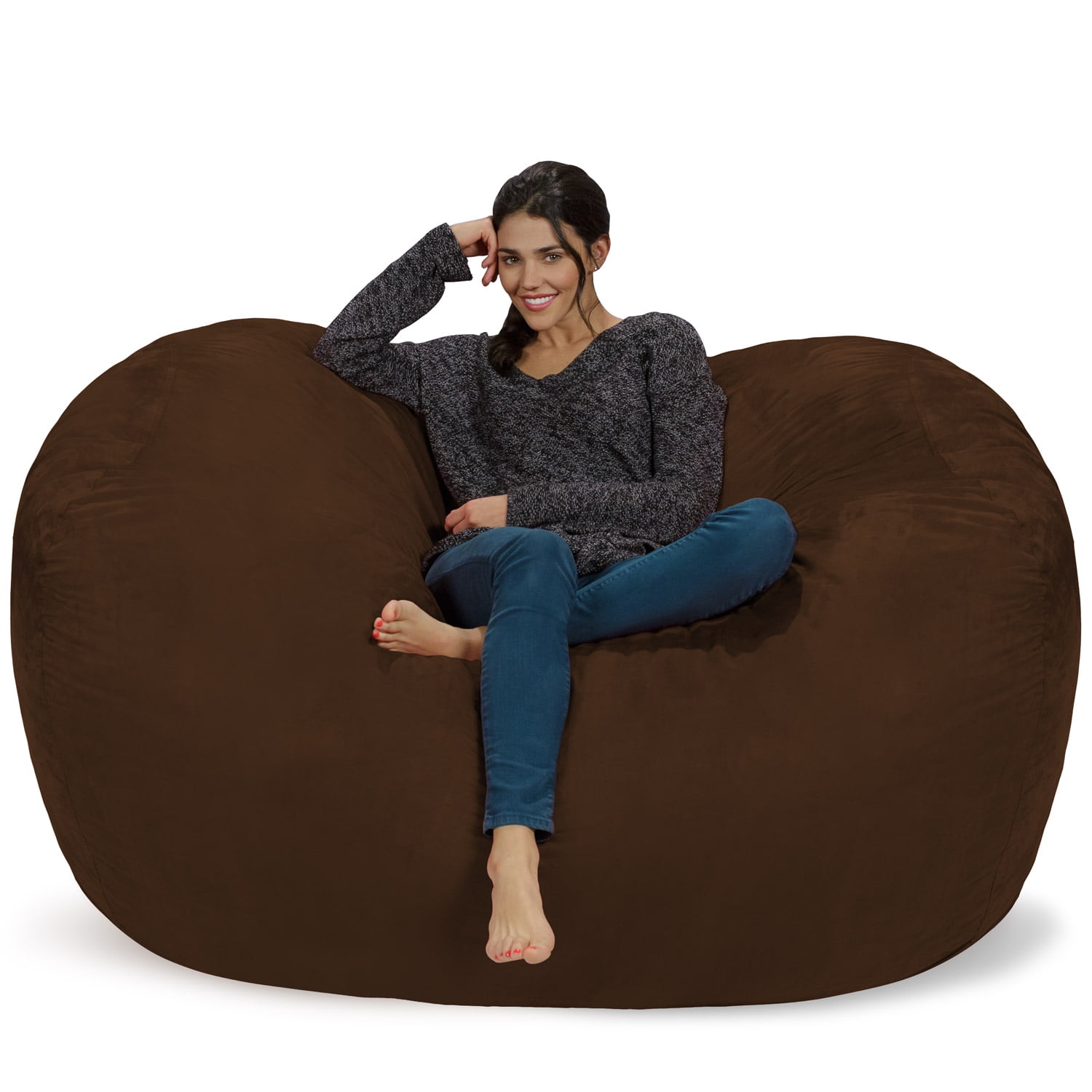 Chill Sack Bean Bag Chair, Memory Foam Lounger with Microsuede Cover ...