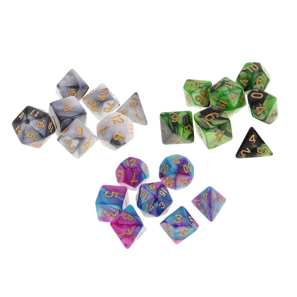 Set of 21 D4-d20 Acrylic Multi-sided 16mm for - Walmart.com