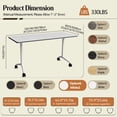 Conference Room Table Folding with Wheels Nesting Heavy Duty 63"L×19.7 ...