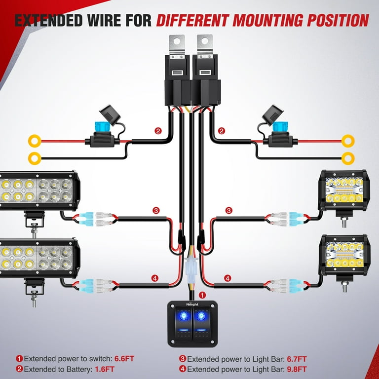 Atv Relay Wiring Diagram Lights Wiring A Light Bar And Rocker Switch