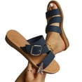 Blue Ladies Casual Beach Sandals, Versatile Indoor Outdoor, Plus Size ...