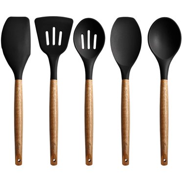 Oster Everwood Kitchen Nylon Tools Set with Wood Inspired Handles, Set ...