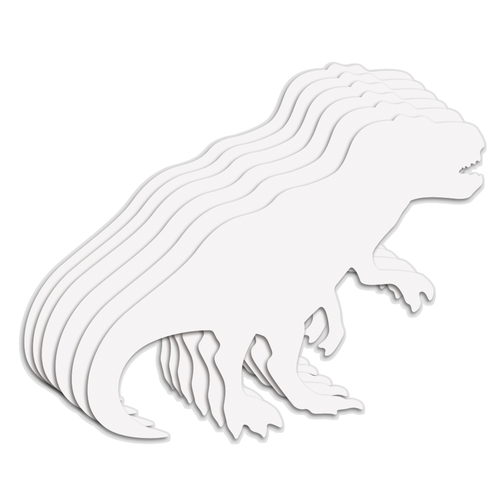 Roylco Big Huge Fingerpaint Paper Shapes Dinosaur 22 X 37