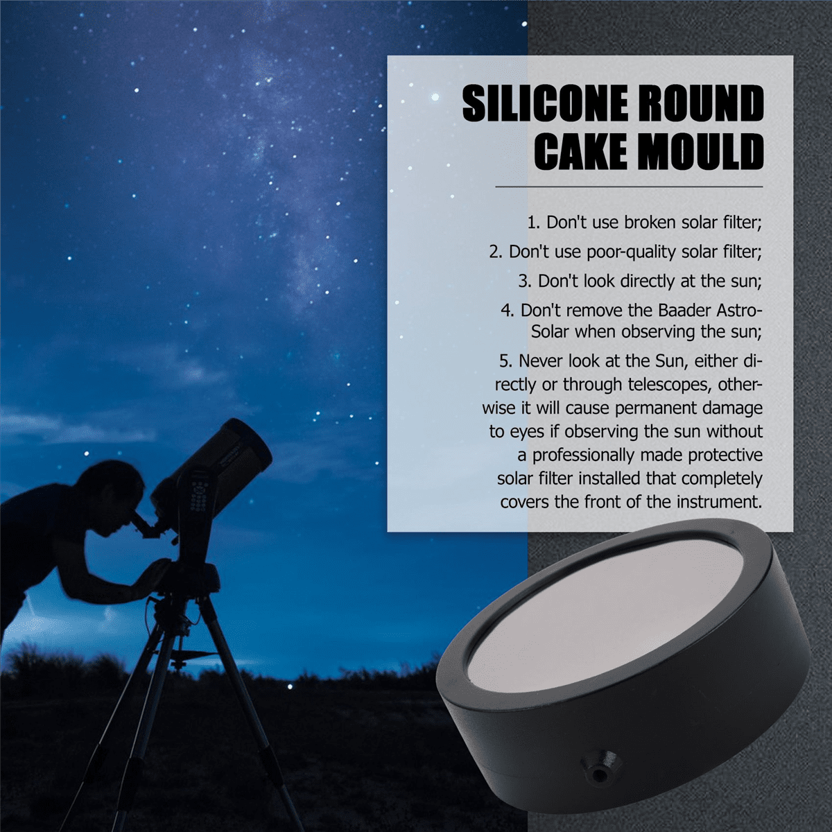 Telescope With Solar System Cake