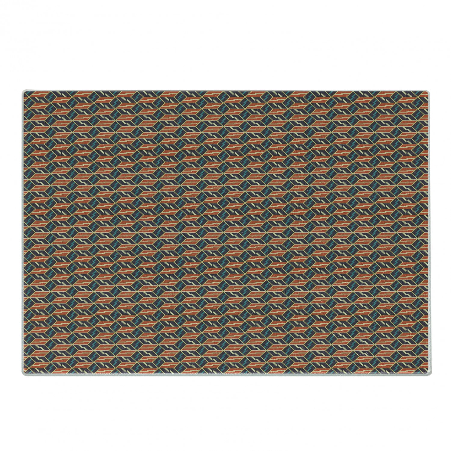 Abstract Cutting Board, Rhombuses with Thunder Motif and Hexagon Style ...