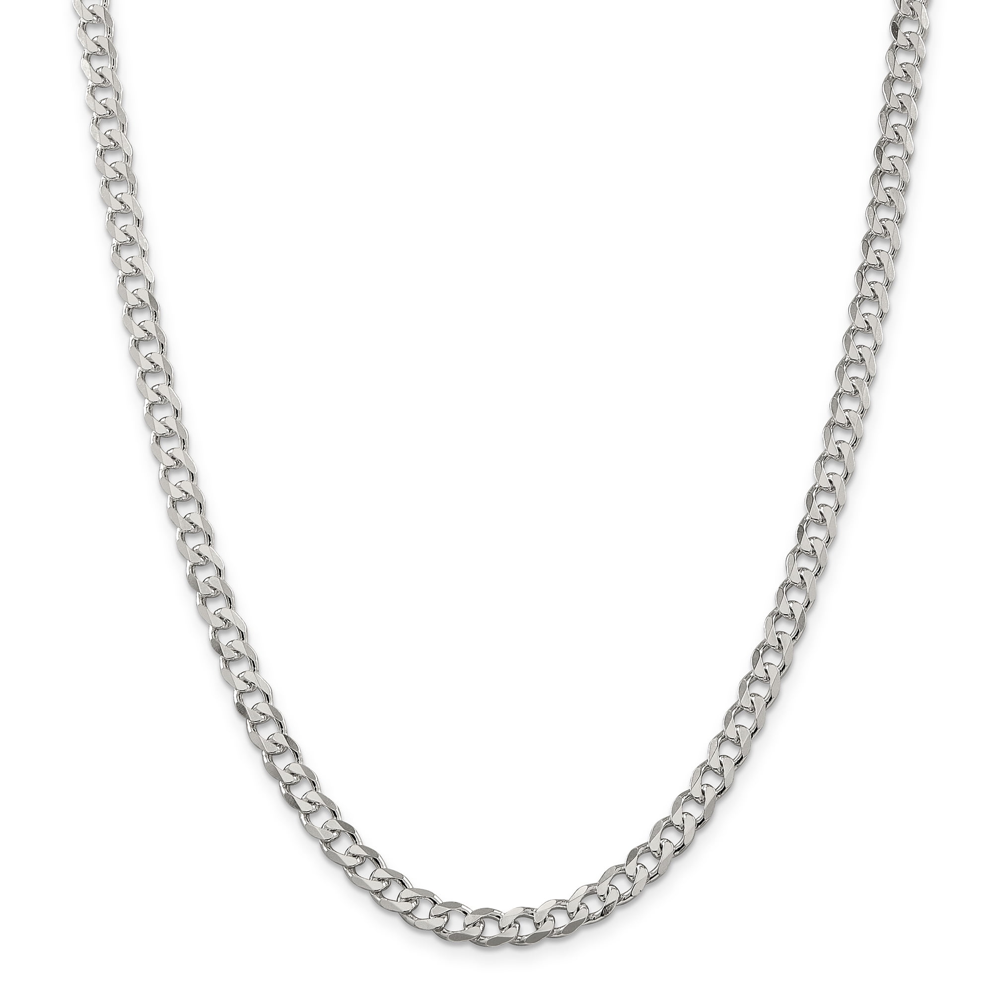 Primal Silver Sterling Silver 6mm Curb Chain - Walmart.com