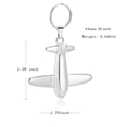 Stainless Steel Airplane Funeral Cremation Urn Pendant Keyring for ...
